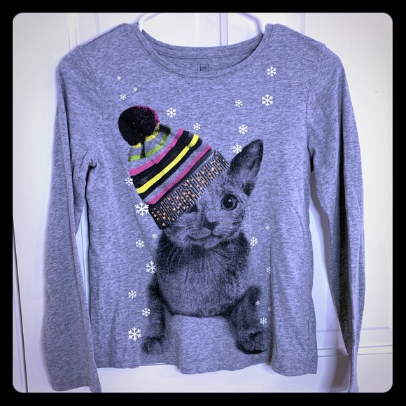 GAP | Shirts & Tops | Gap Girl Xxl Winter Tee | Poshmark